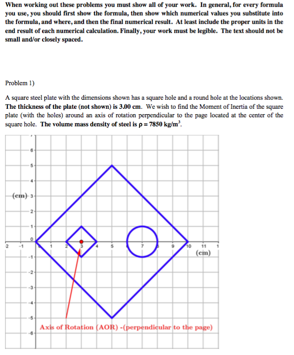 Solved When working out these problems you must show all of | Chegg.com