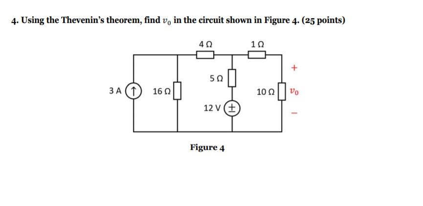 Solved Using the Thevenin's theorum, find v0 in the circuit | Chegg.com