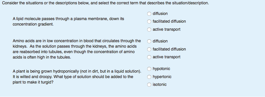 Solved Consider the situations or the descriptions below, | Chegg.com