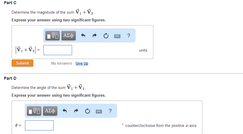 Solved Part CDetermine the magnitude of the sum Vector V1 | Chegg.com Solved Part CDetermine the magnitude of the sum Vector V1 | Chegg.com