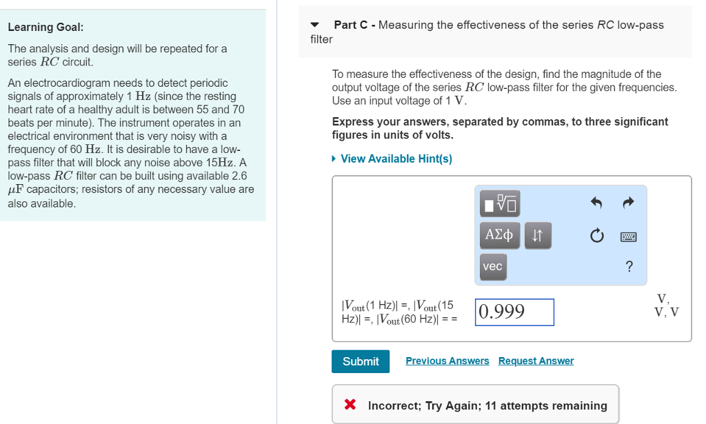 Solved Learning Goal Part C - Measuring the effectiveness of | Chegg.com