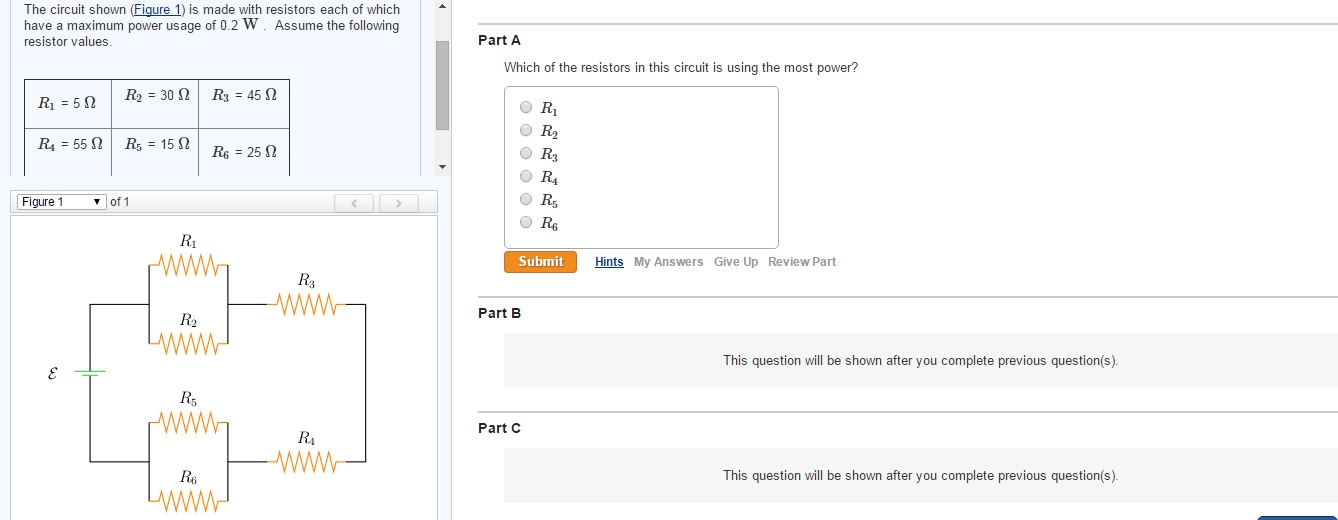 Solved The circuit shown (Figure 1) is made with resistors | Chegg.com