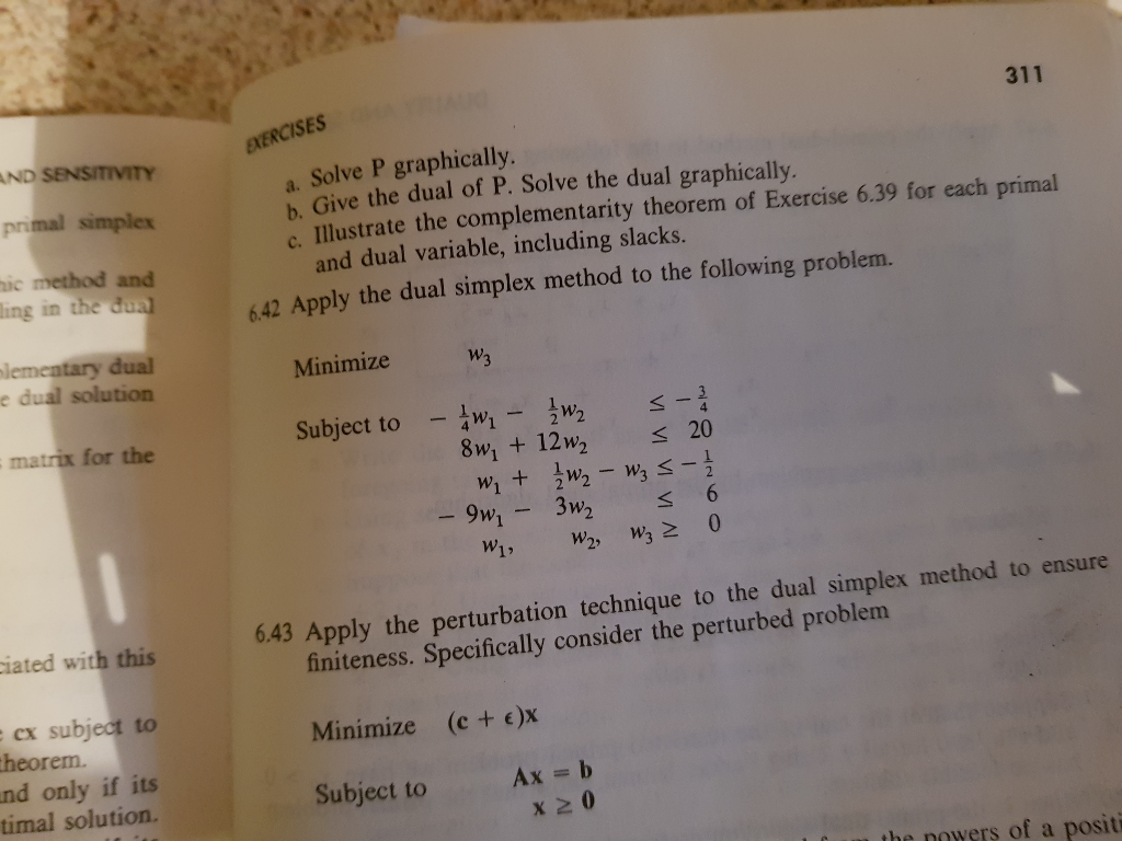Solved EXERCISES AND SENSITIVITY primal simplex hic method | Chegg.com
