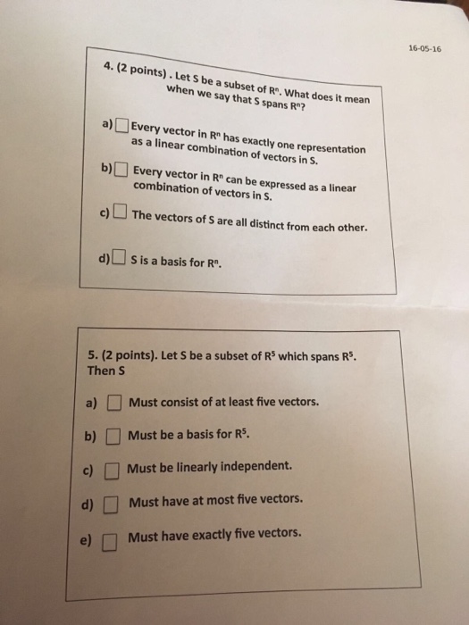 Solved Let S Be A Subset Of R What Does It Mean When We Chegg