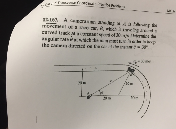 Solved Find the radial and transverse velocity and the | Chegg.com