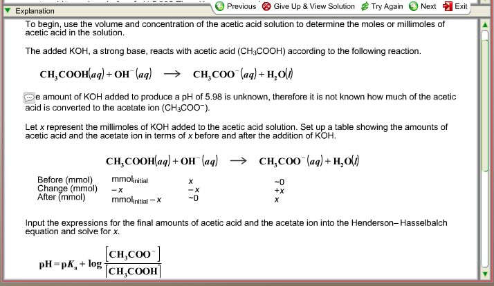 Solved You need to prepare an acetate buffer of pH 5.98 from | Chegg.com