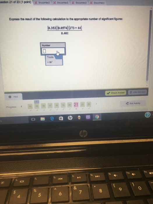 Solved Express the result of the following calculations to | Chegg.com