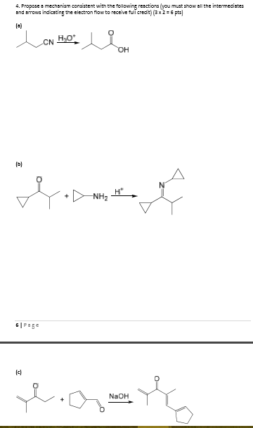 Solved 4. Propase e mechanism consistent with the following | Chegg.com