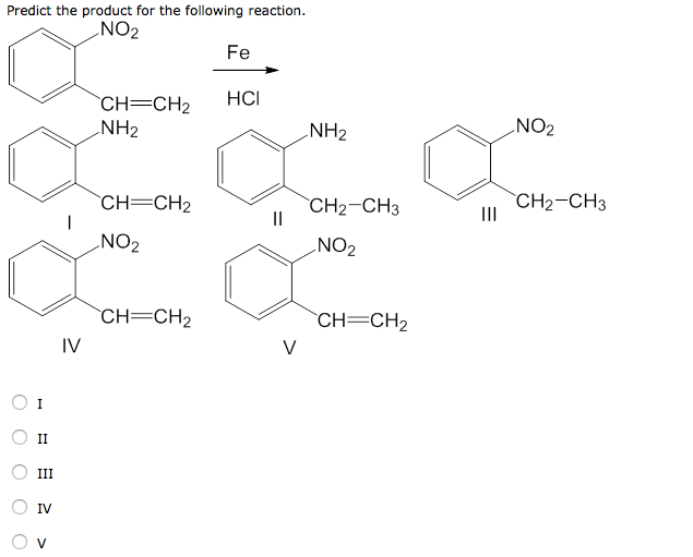 Solved Predict the product for the following reaction. NO2 | Chegg.com