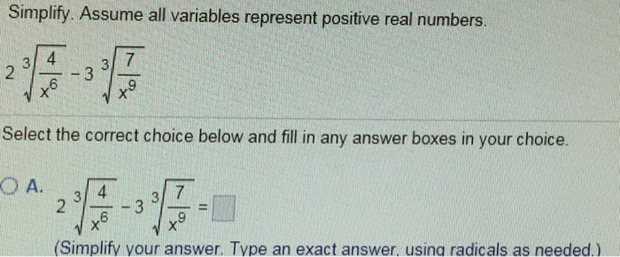 Solved Simplify. Assume all variables represent positive | Chegg.com