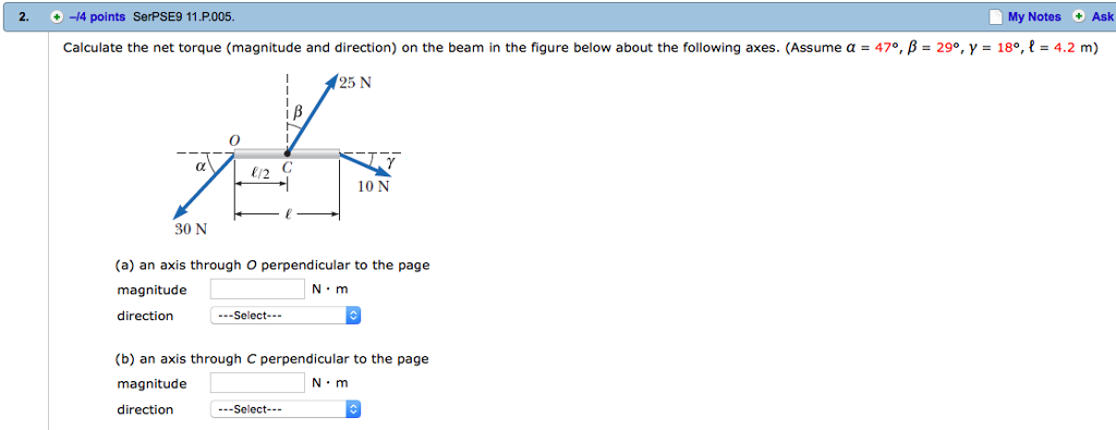 Solved Calculate the net torque (magnitude and direction) on | Chegg.com