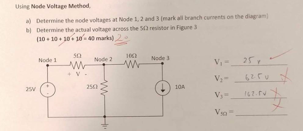 Solved Using Node Voltage Method, a) Determine the node | Chegg.com Solved Using Node Voltage Method, a) Determine the node | Chegg.com