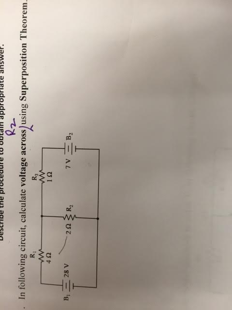 Solved In following circuit, calculate voltage across | Chegg.com