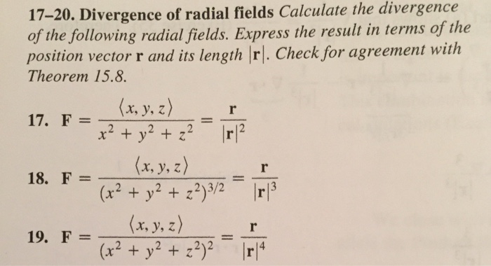 Solved Calculate the divergence degree f the following | Chegg.com