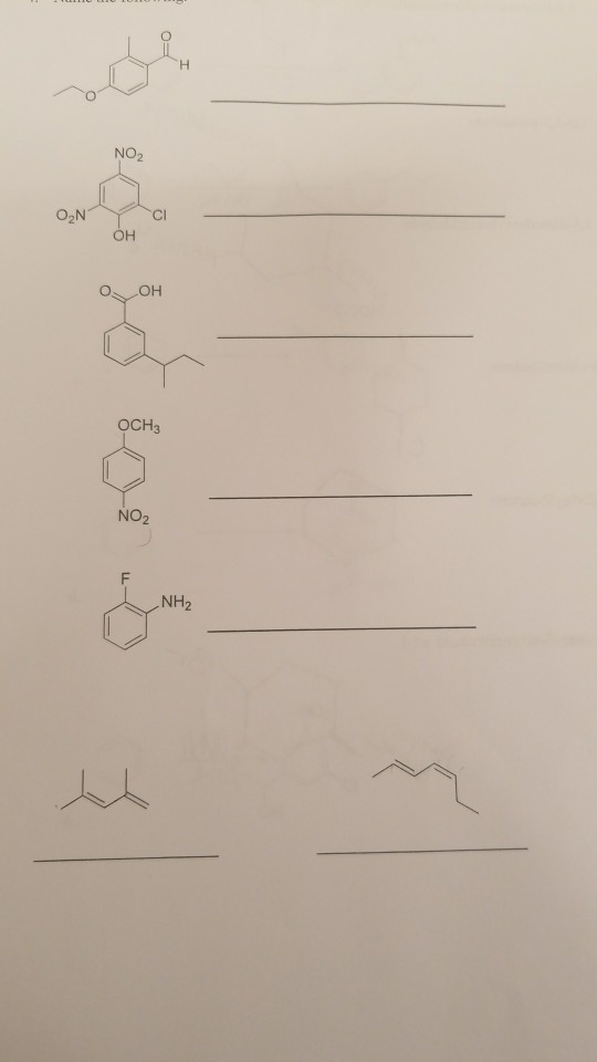 Solved NO2 O2N CI OH OCH3 NO2 NH2 | Chegg.com