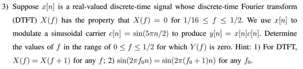Solved Suppose x[n] is a real-valued discrete-time signal | Chegg.com