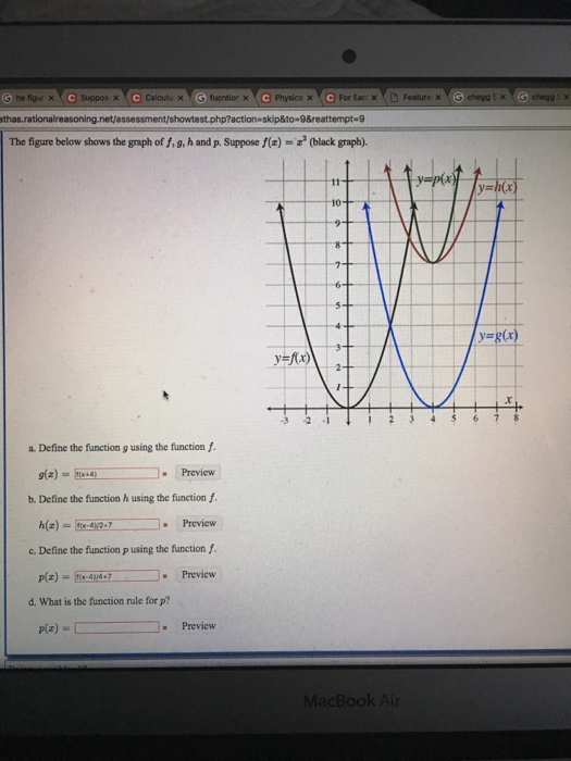 The Figure Below Shows The Graph Of F G H And P 