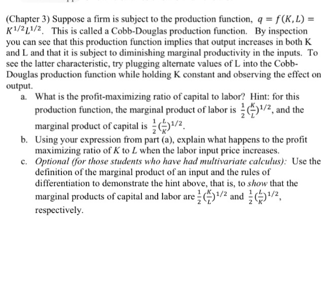 Solved (Chapter 3) Suppose a firm is subject to the | Chegg.com
