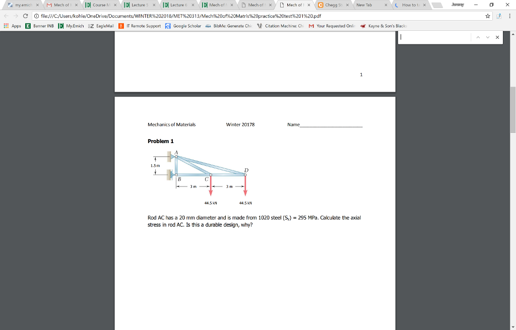 Solved C ①file / c users kolle OneDrive Documents | Chegg.com