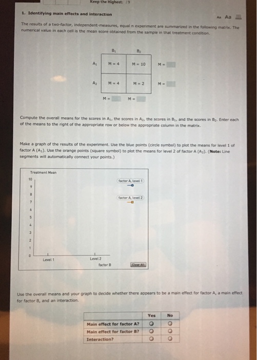 Solved The result of a two-factor, independent-measures, | Chegg.com