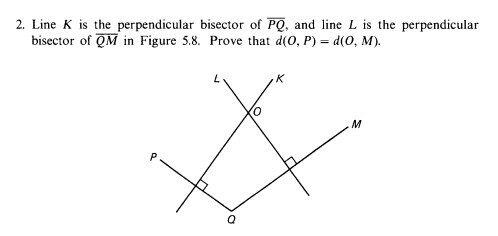 Solved Line K is the perpendicular bisector of PQ bar, and | Chegg.com