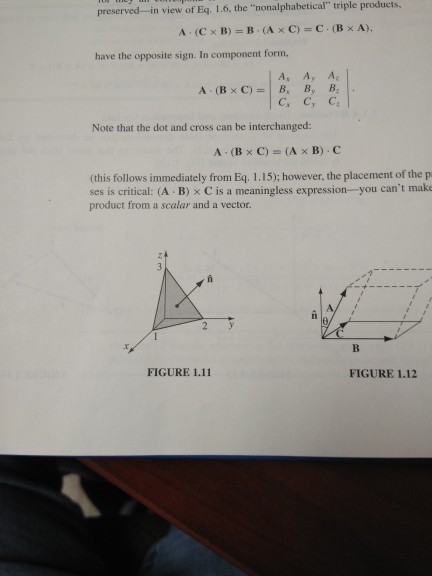 Solved Problem 1.4 Use the cross product to find the | Chegg.com