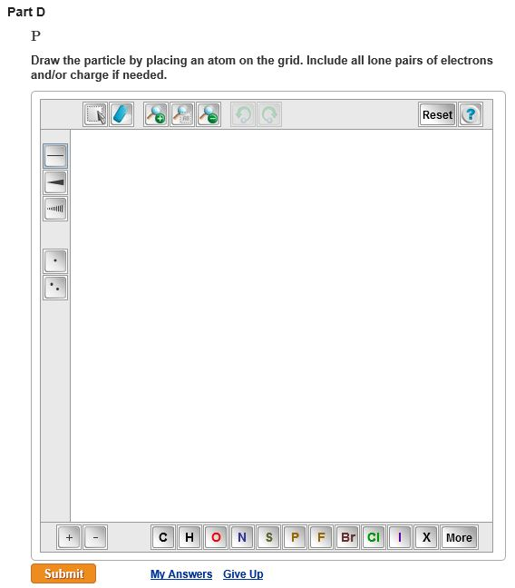 Solved Draw the particle by placing an atom on the grid. | Chegg.com