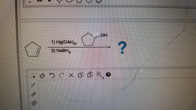 Solved OH 1) Hg(OAc)2 2) NaBH4 2 | Chegg.com