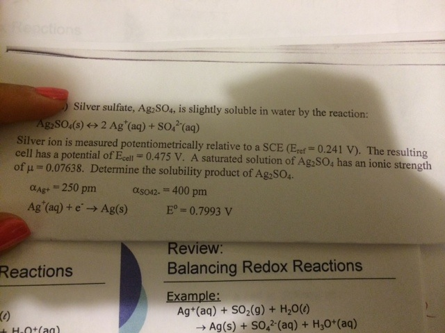 The Silver surface, Ag2SO4, is slightly soluble in | Chegg.com