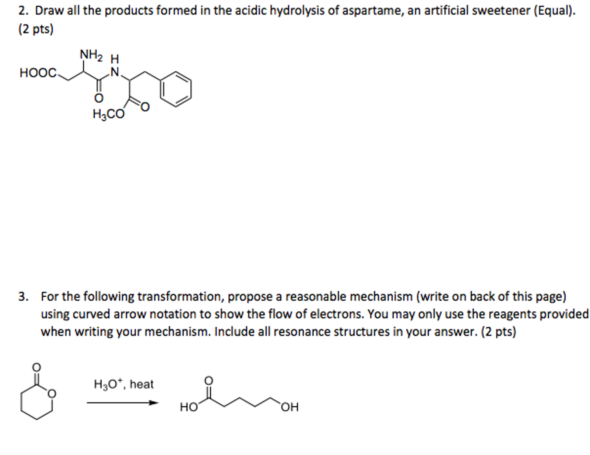 Solved Draw all the products formed in the acidic hydrolysis | Chegg.com