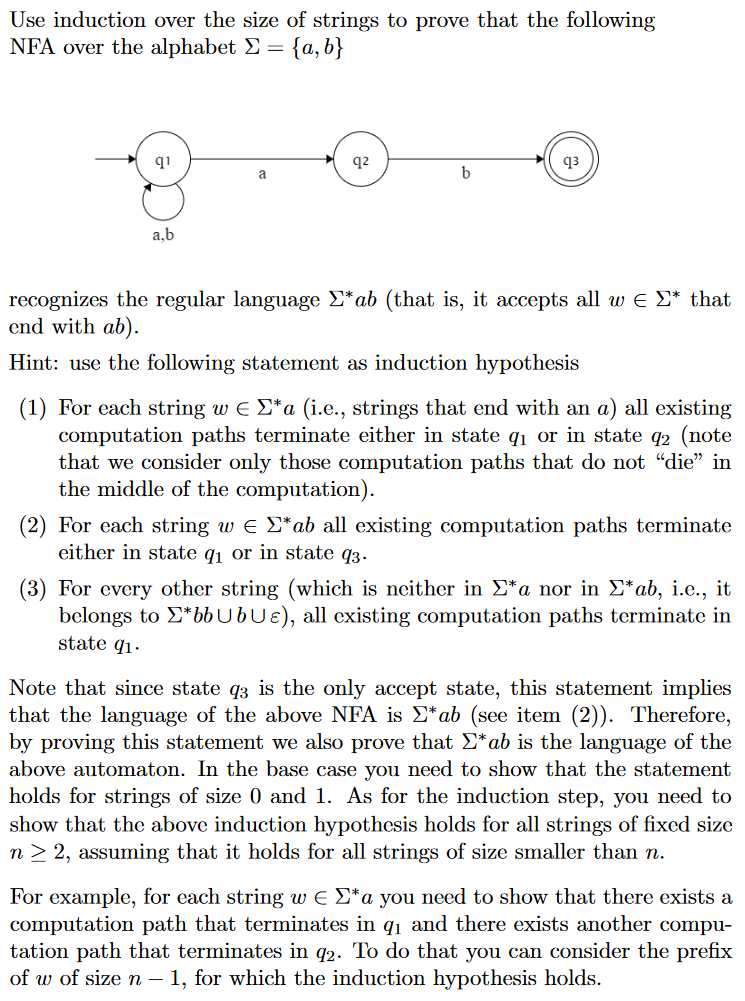 Solved Use Induction Over The Size Of Strings To Prove That 3879