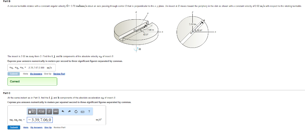 Solved A circular turntable rotates with a constant angular | Chegg.com