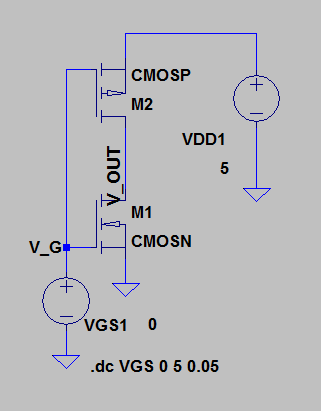 Solved LT SPICE for NAND Gate Out of Individual CMOS | Chegg.com