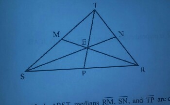 Solved in triangle rst, medians rm, sn, and tp are | Chegg.com