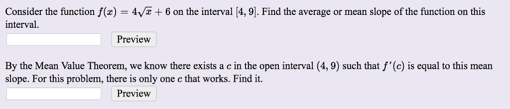Solved Consider the function f(x)-4 ?+ 6 on the interval | Chegg.com