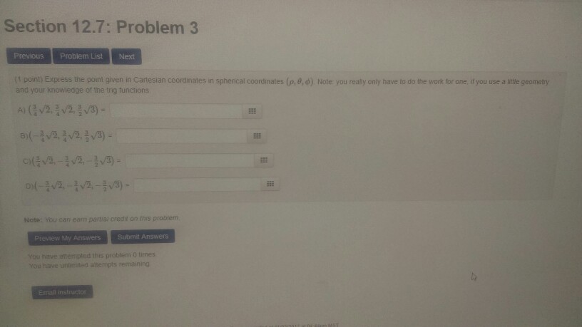 Solved Section 12.7: Problem 3 Previous Problem List Net I1 | Chegg.com