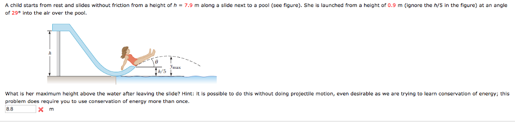 Solved A child starts from rest and slides without friction | Chegg.com