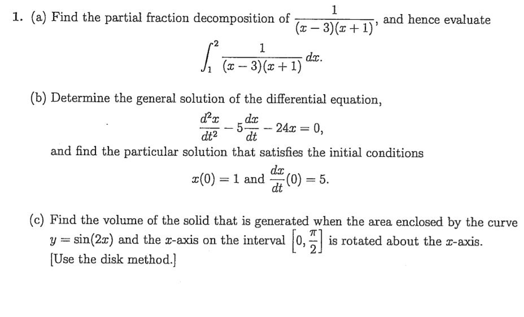 Solved Find the partial fraction decomposition of 1/(x - | Chegg.com