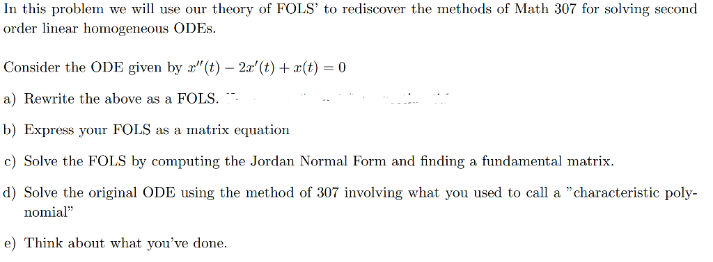 Solved In this problem we will use our theory of FOLS' to | Chegg.com