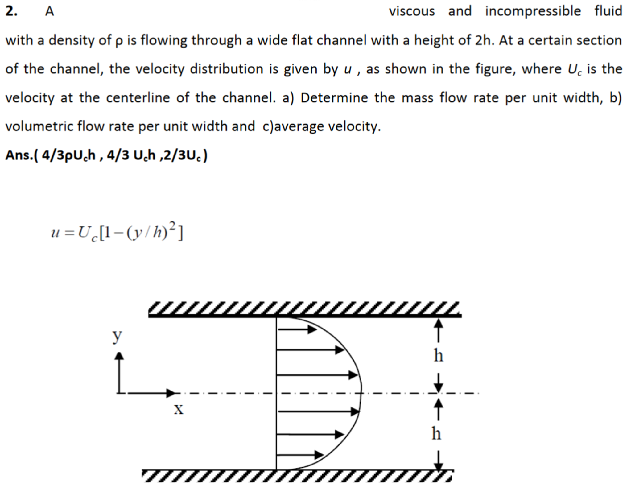 A viscous and incompressible fluid with a density of | Chegg.com