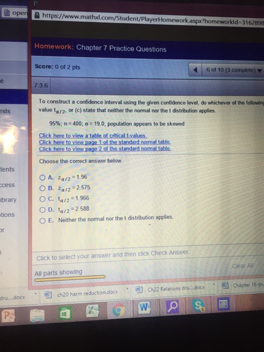 Solved To construct a confidence interval using the given | Chegg.com