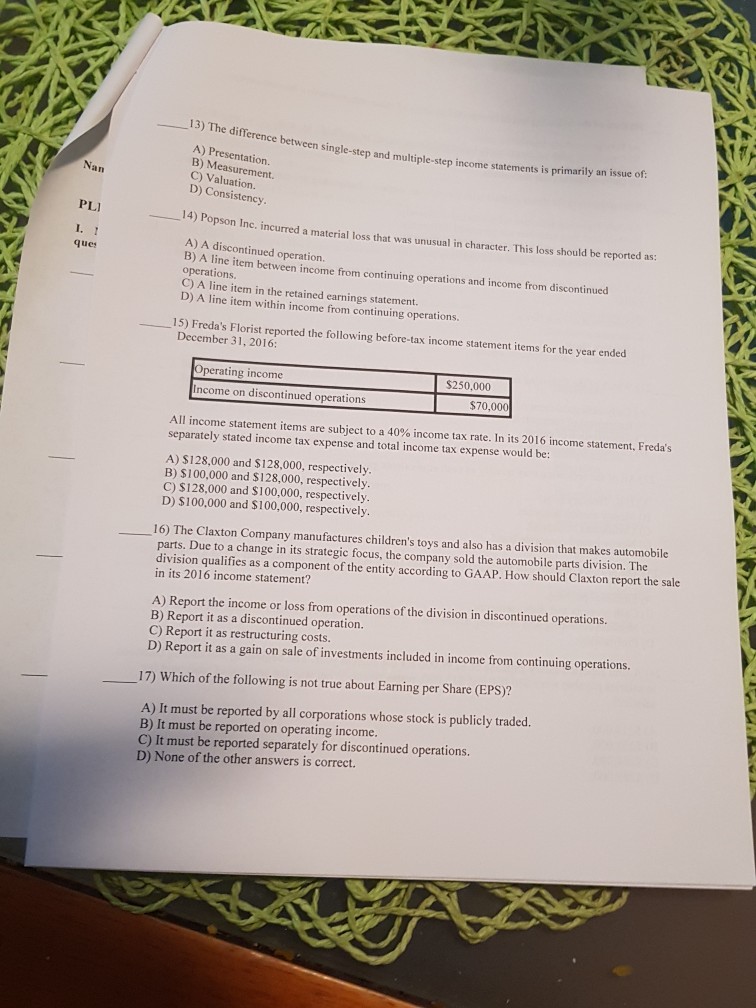 Solved: 13) The Difference Between Single-step And Multipl... | Chegg.com