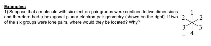 Solved 1) Suppose that a molecule with six electron-pair | Chegg.com