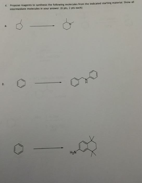 Solved Propose reagents to synthesis the following molecules | Chegg.com