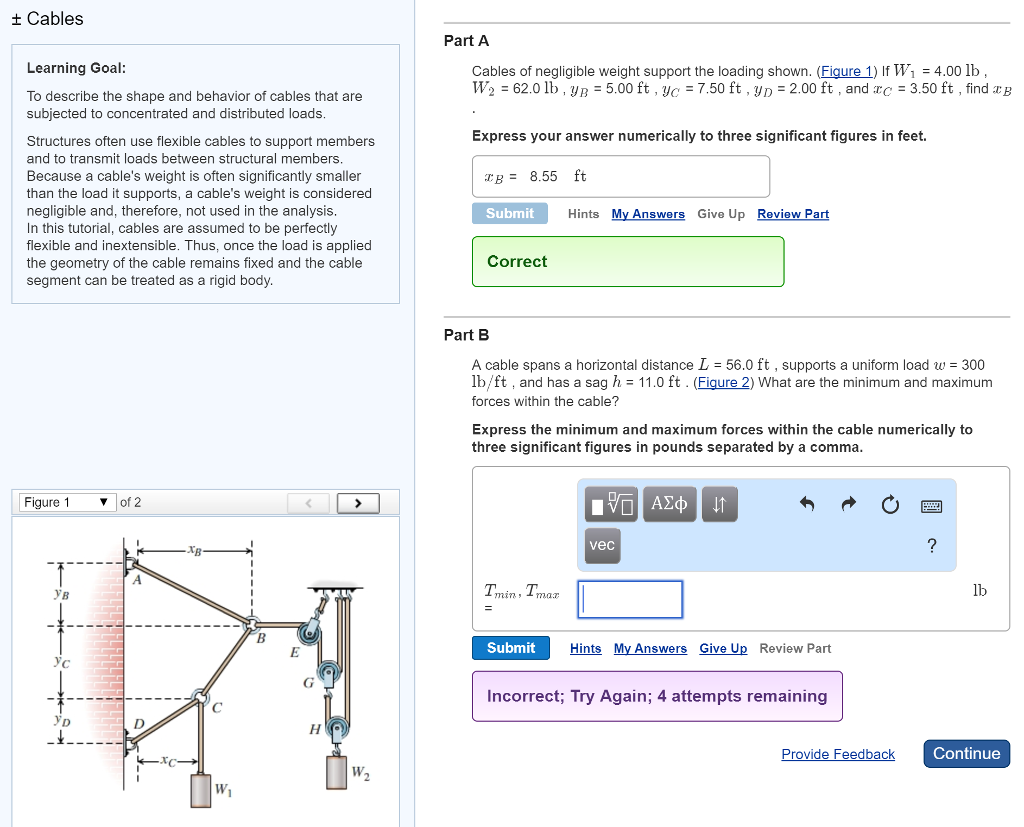 Solved To describe the shape and behavior of cables that are | Chegg.com