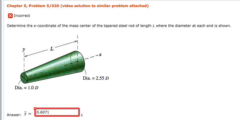 Solved Determine the x-coordinate of the mass center of the | Chegg.com Solved Determine the x-coordinate of the mass center of the | Chegg.com
