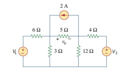 Solved Consider the given circuit where V1 = 8.5 V and V2 = | Chegg.com