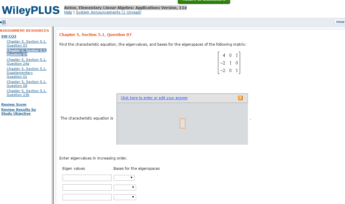 Solved Anton, Elementary Linear Algebra: Applications | Chegg.com