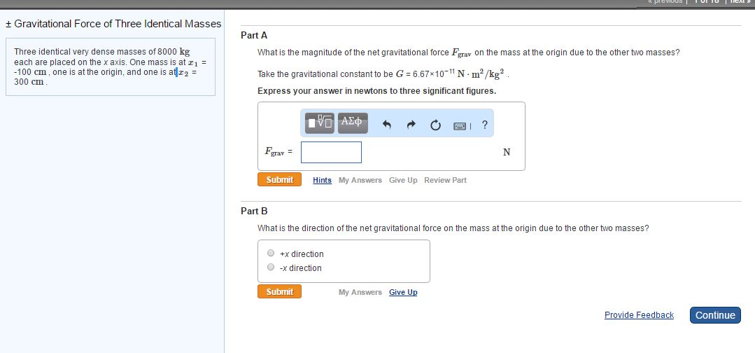 Solved Three identical very dense masses of 8000 kg each are | Chegg.com