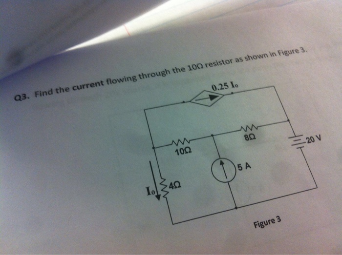 Solved Find the current flowing through the 10 Ohm resistor | Chegg.com